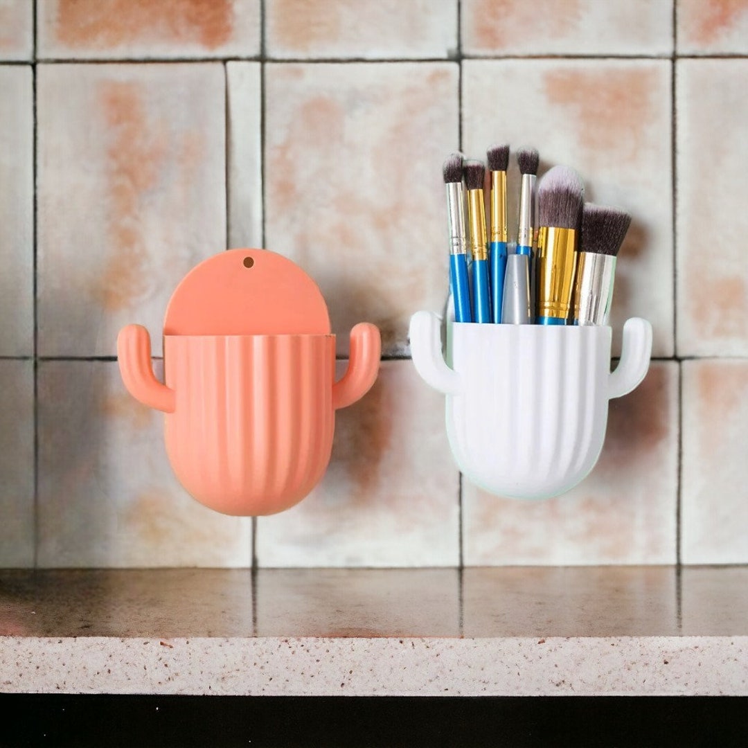 Cactus Toothbrush Holder Wall Storage Shaver Organizer Brush Oragnizer ...