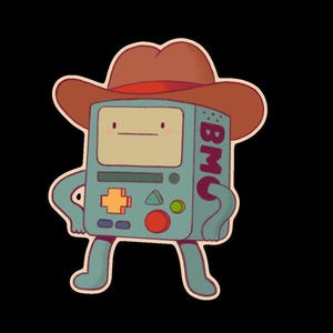 Cowboy BMO Sticker - Etsy