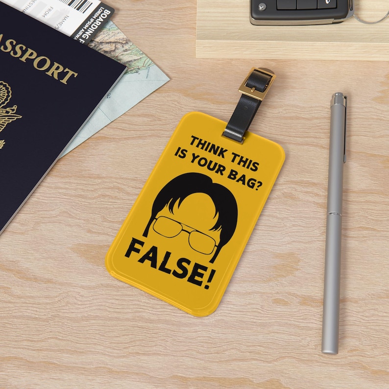 Dwight Schrute Luggage Tag | Think This is Your Bag? False! | the ...