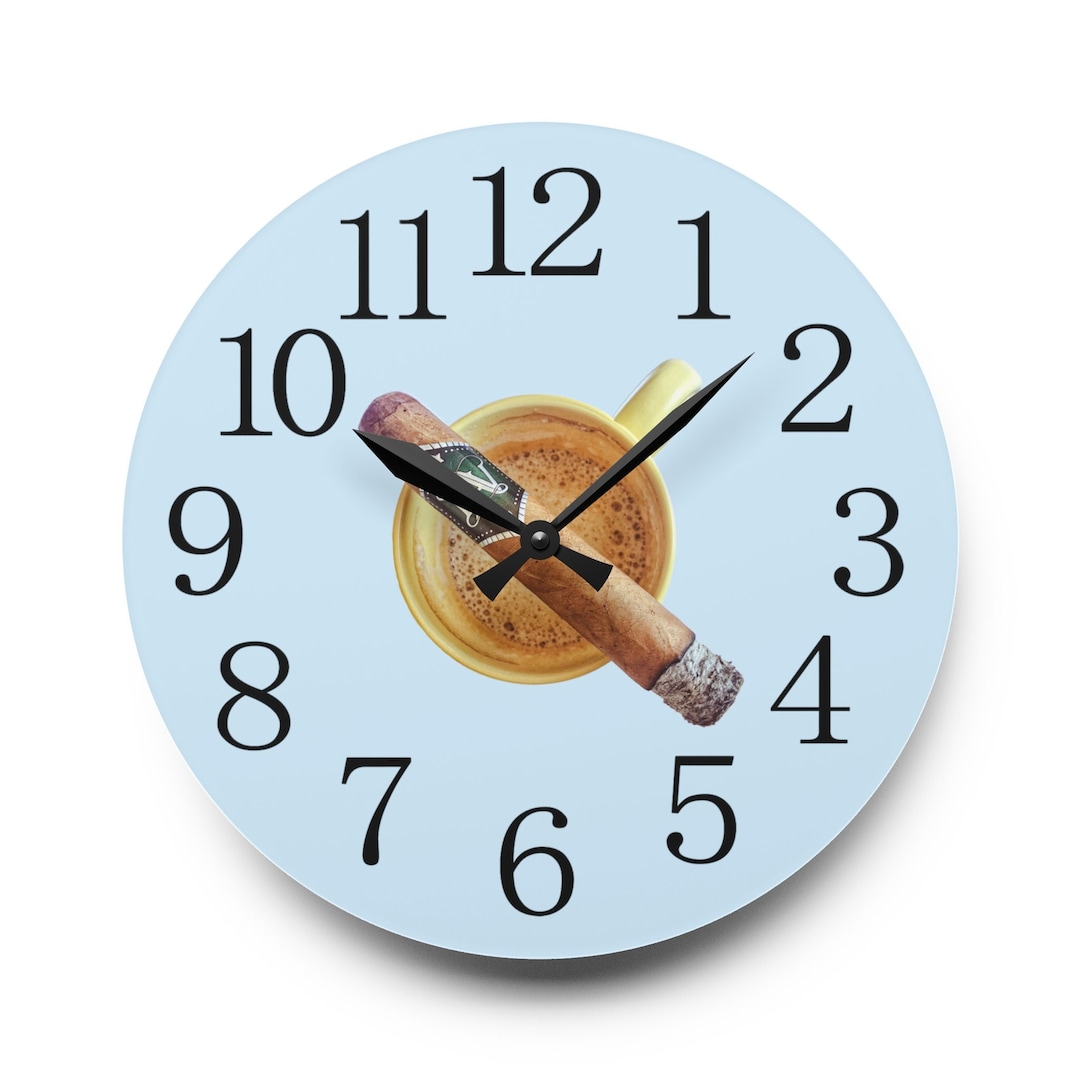 Cigar Wall Clock Cigar Smoking Time, Stylish Wall Clock for Cigar and ...