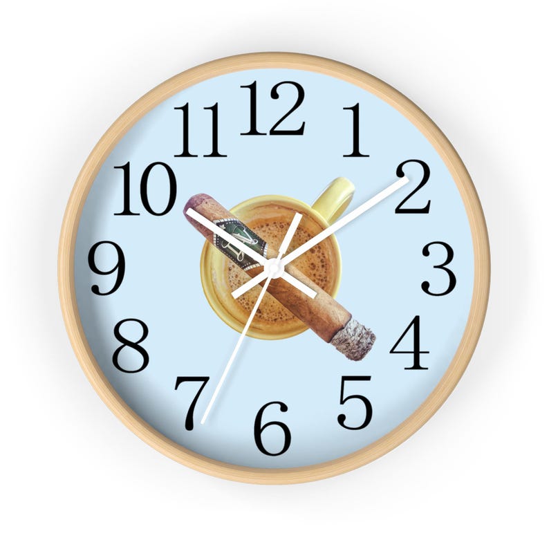 Cigar Wall Clock | Smokers Lounge Decor | Mancave Aesthetic | Luxury ...