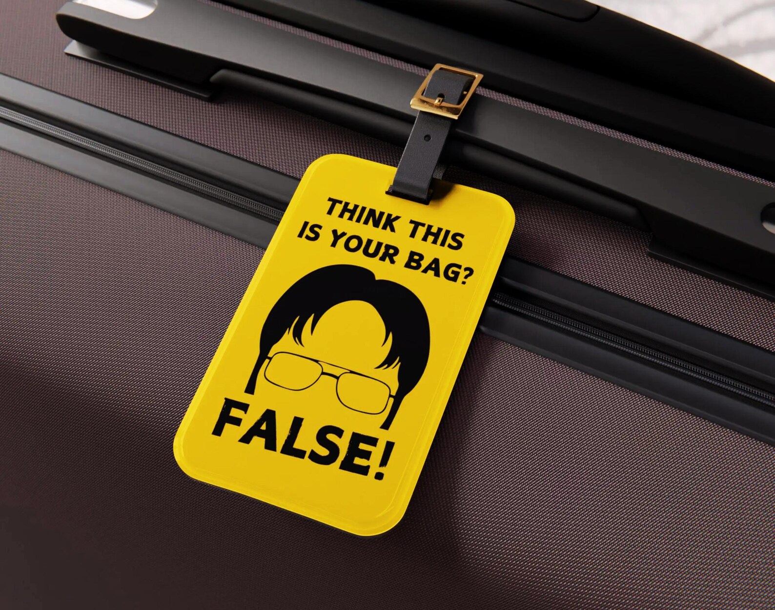 Dwight Schrute Luggage Tag | Think This is Your Bag? False! | the ...