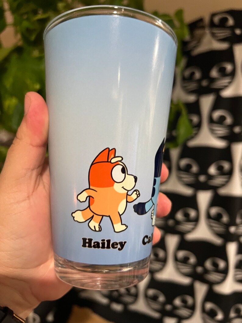 Personalized Father’s Day Cup, Personalized Pint Glass, Bluey Pint ...