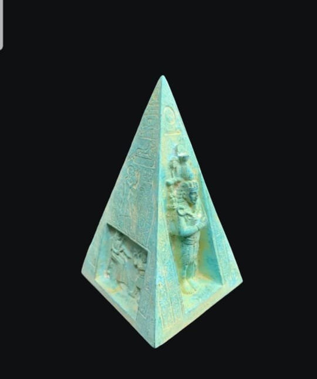 Ancient Egyptian Pyramid Statue, Traces of Pharaonic Hieroglyphics, BC ...