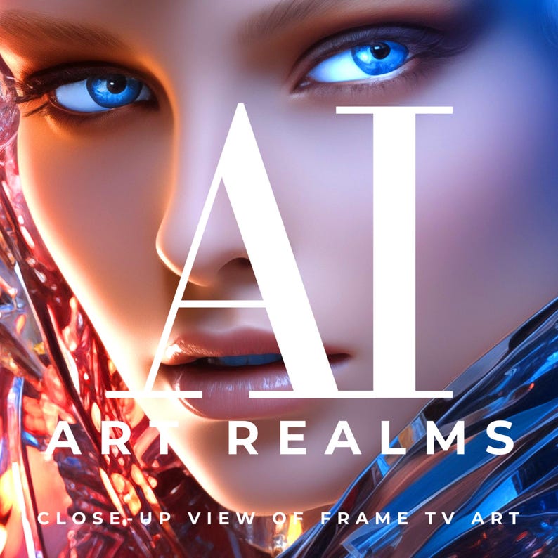 Crystalized Beauty Frame TV Art, Digital Download, Futuristic Art, Female Cyborg, Samsung, Sci ...