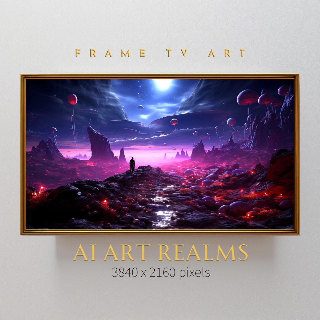Alien Landscape, Samsung Frame TV Art, Fantasy Art, Sci-fi Scene ...
