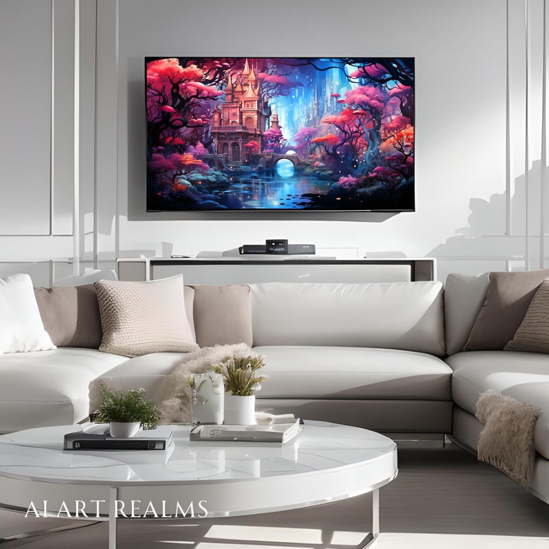 Fairytale Sanctuary Frame TV Art, Digital Download, Fantasy Art ...