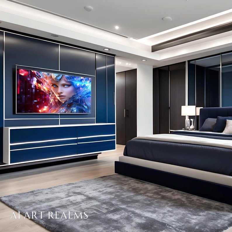 Crystalized Beauty Frame TV Art, Digital Download, Futuristic Art, Female Cyborg, Samsung, Sci ...