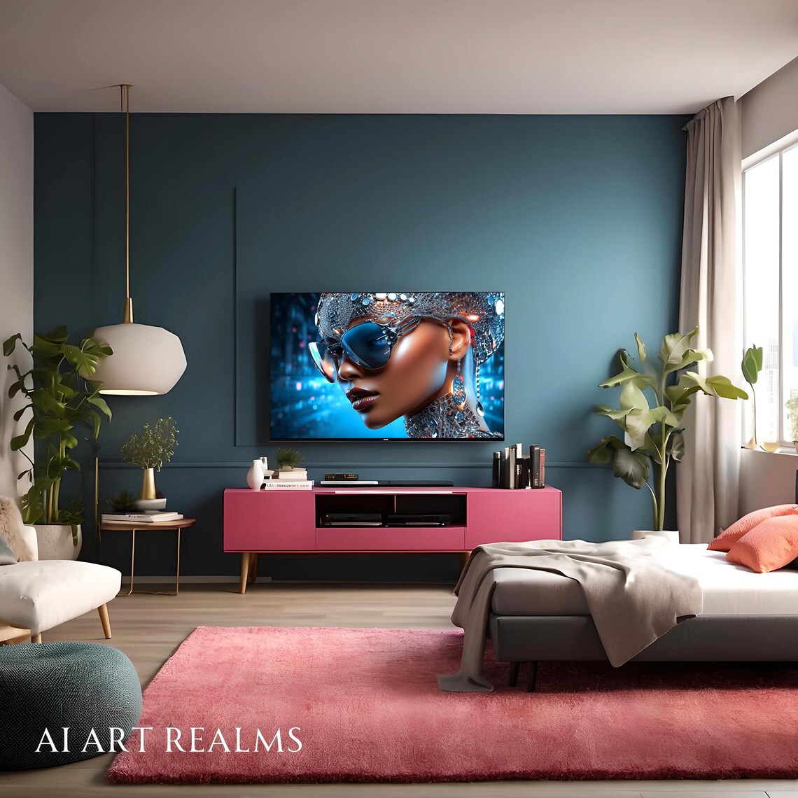 Metallic Majesty Frame TV Art, Digital Download, Futuristic, Female ...