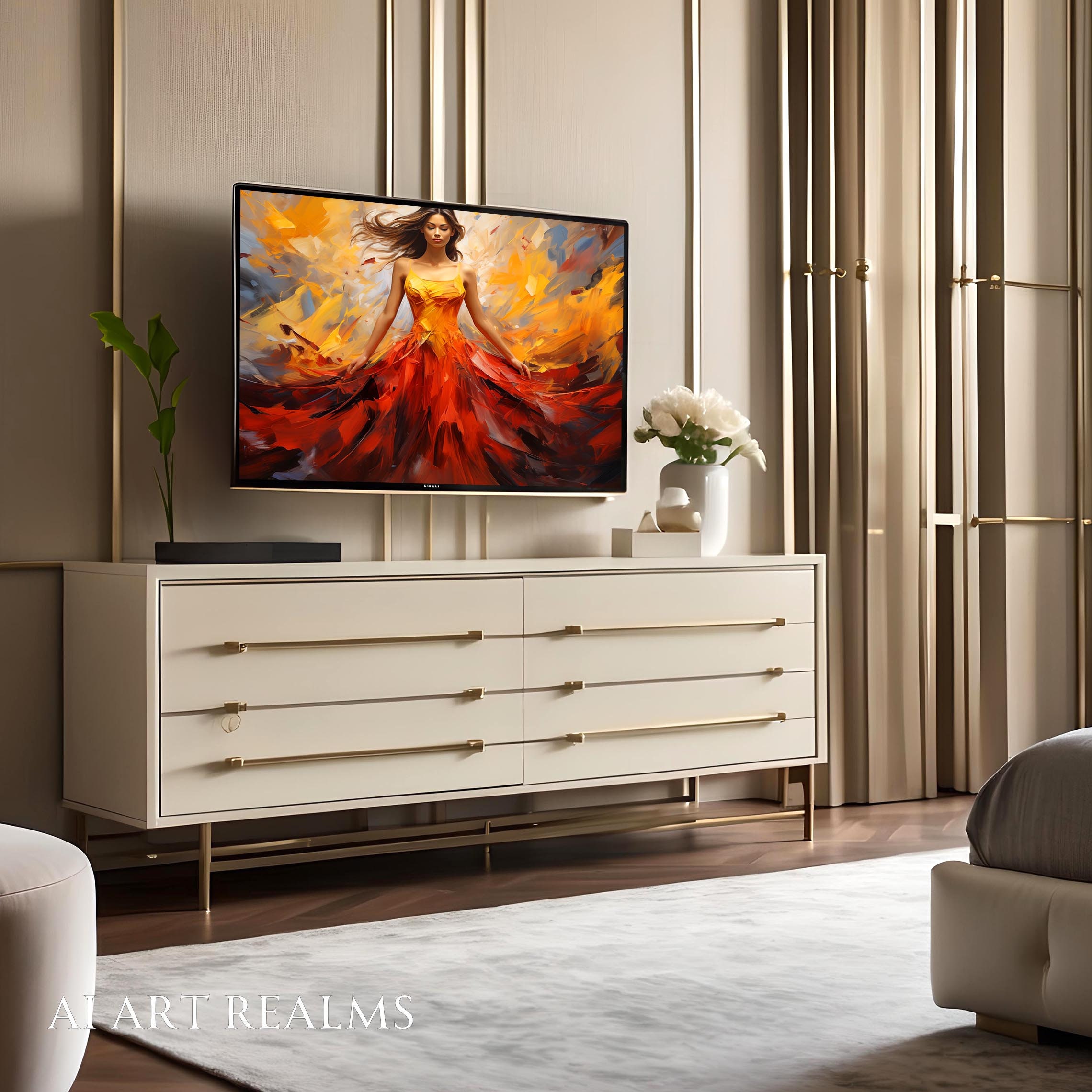 Dynamic Beauty Frame TV Art, Digital Download, Abstract Fashion Art ...