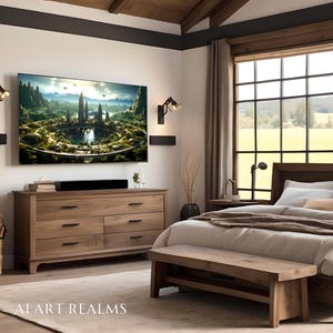 Futuristic Eco City, Samsung Frame TV Art, Sci-fi Landscape, Futuristic ...