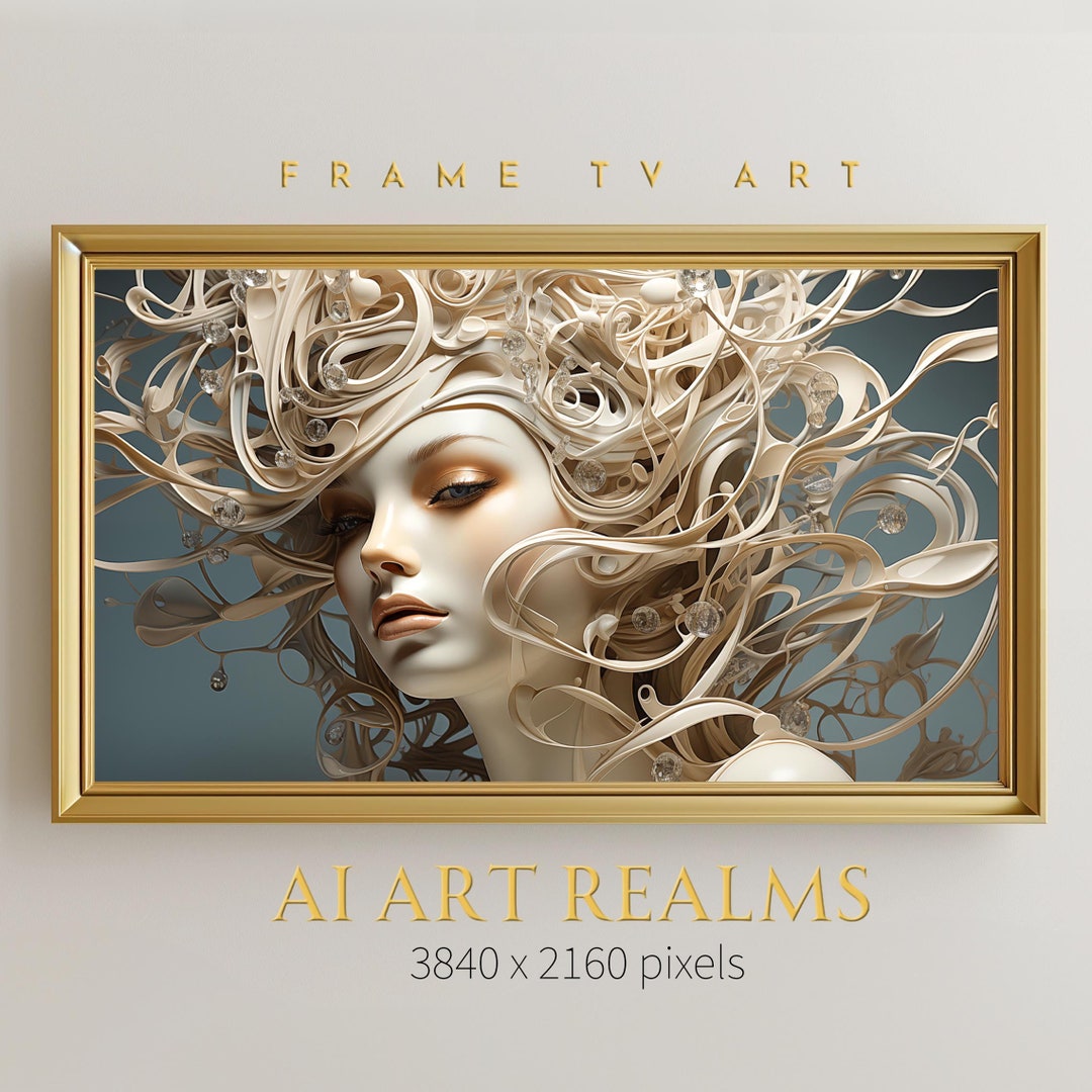 Ivory Dreams Frame TV Art, Digital Download, Abstract Art, Samsung Frame TV, Ethereal Beauty ...
