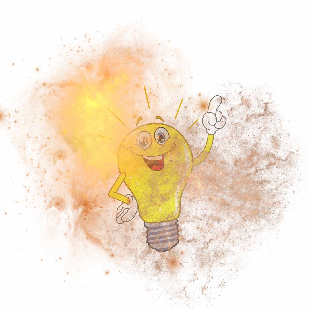 Light Bulb Jng, Cartoon Light Bulb Png, - Etsy