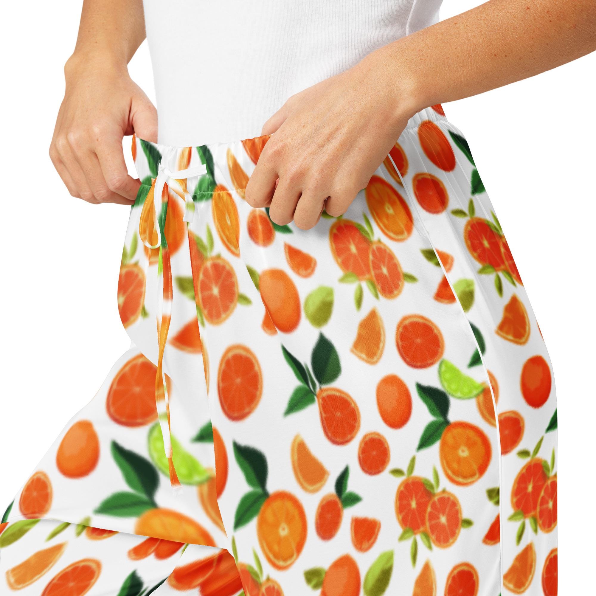 Tropical Fruits Pajama Set: Island Luxe Citrus Sleepwear - Etsy