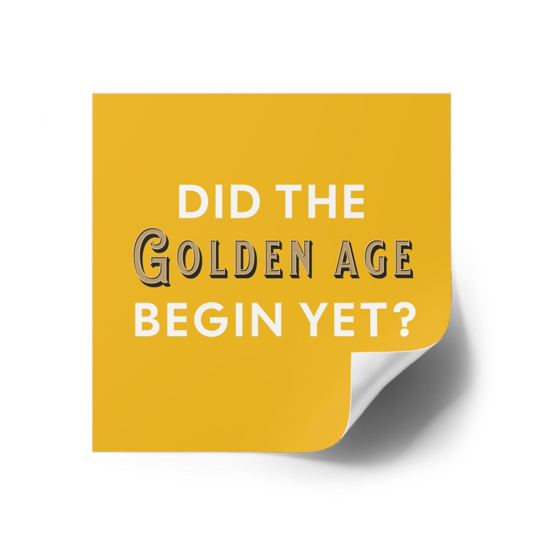 The Golden Age of America Sticker ,home Decal Golden Age Sticker ,did ...