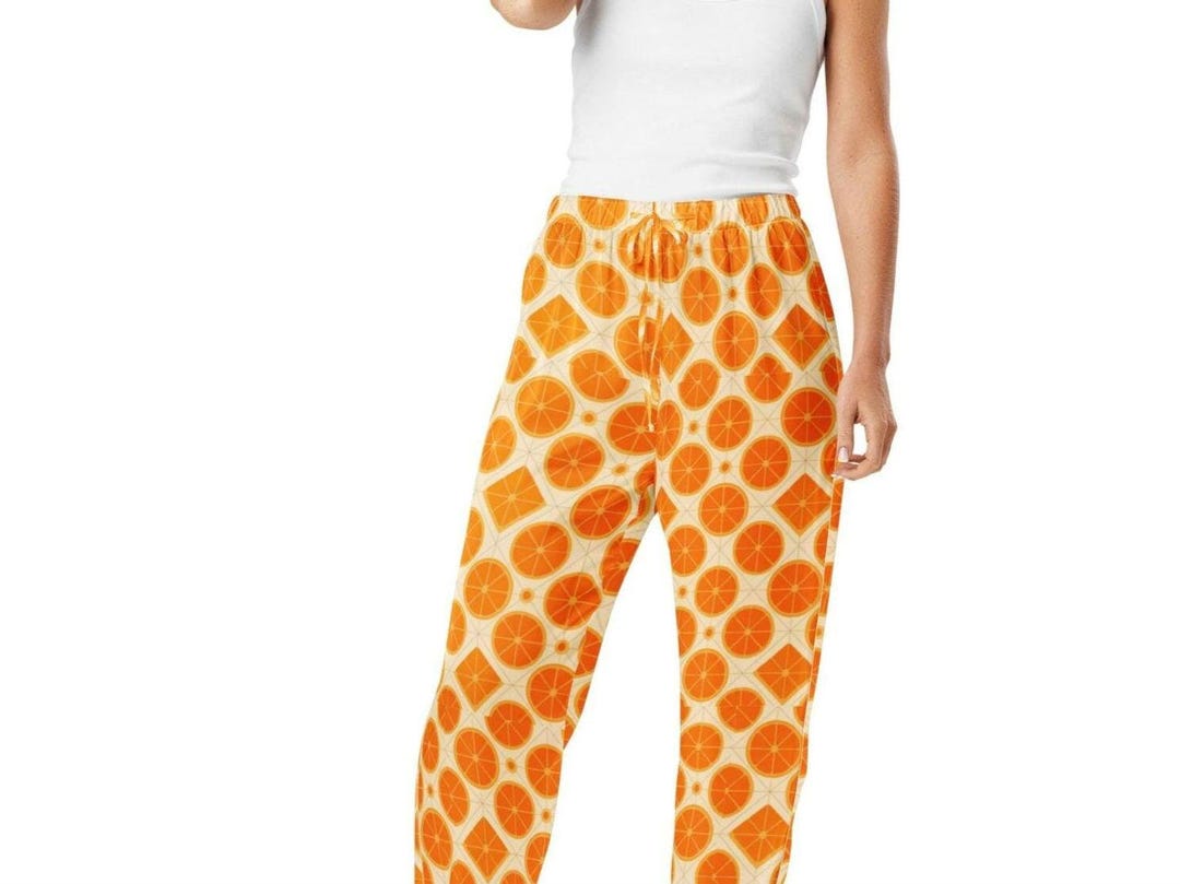 Orange Slices Pajama Pants | Fruit Print Lounge Pants | All Over Citrus ...