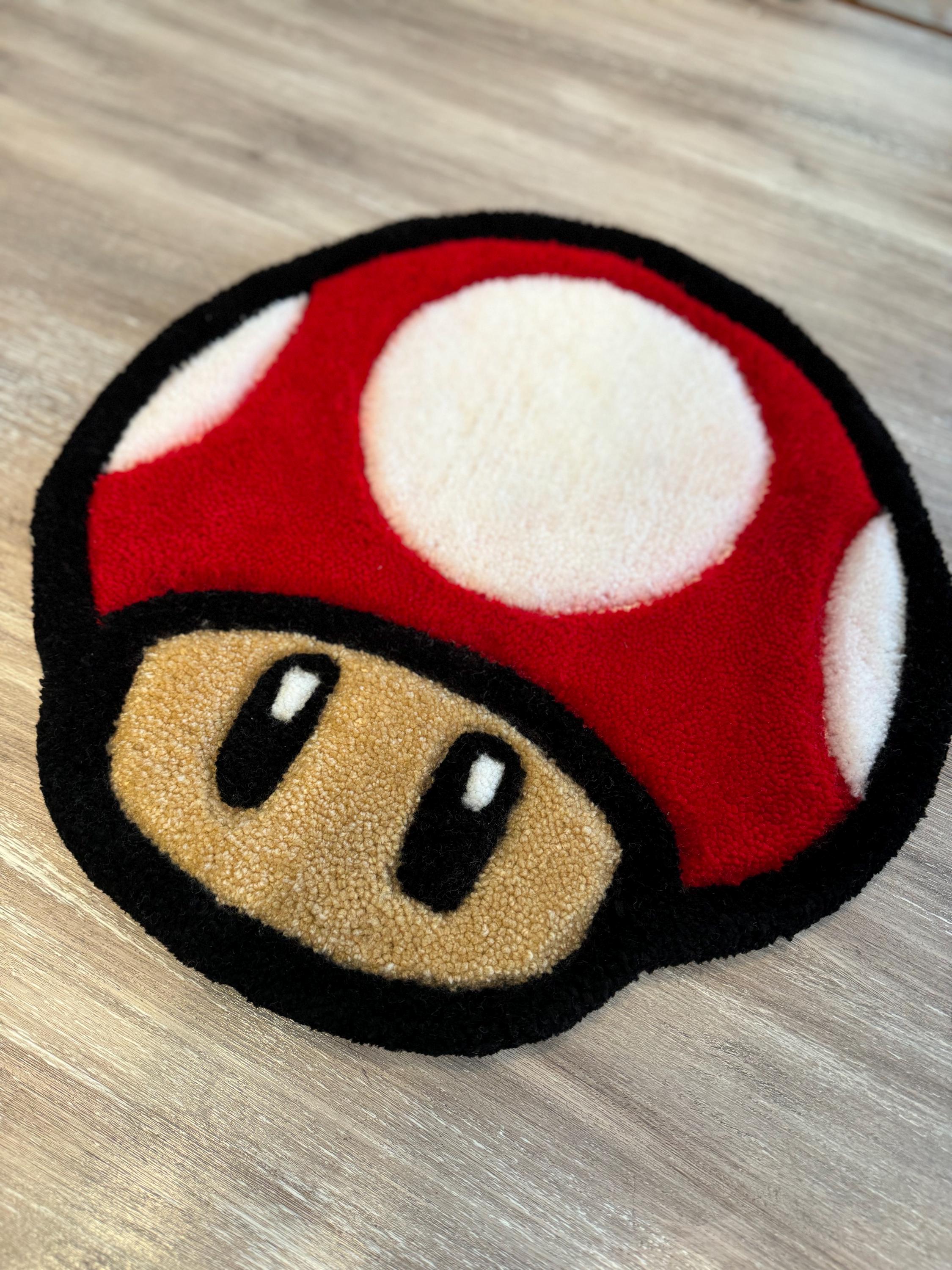 Mario Mushroom Head Custom Tuft Rug 14.75x14.75in - Etsy