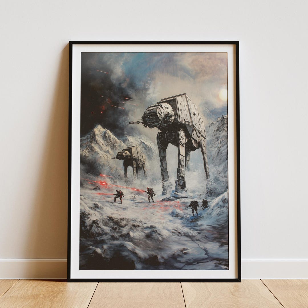 Star Wars Digital Print Portrait, "battle of Hoth", Imperial Star Wars ...