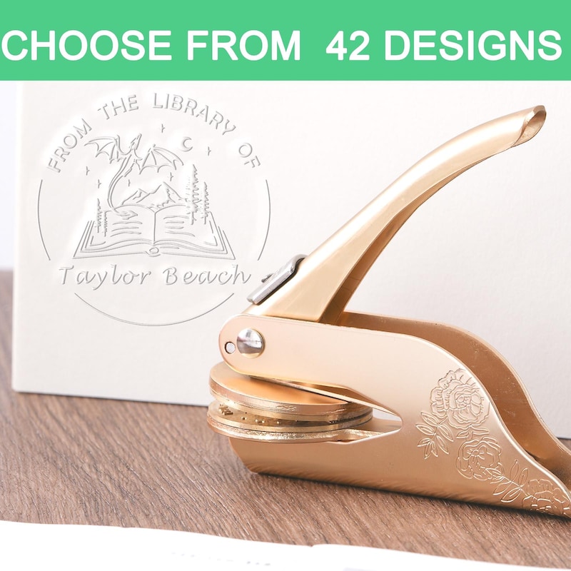 Custom Book Embosser Name - Etsy