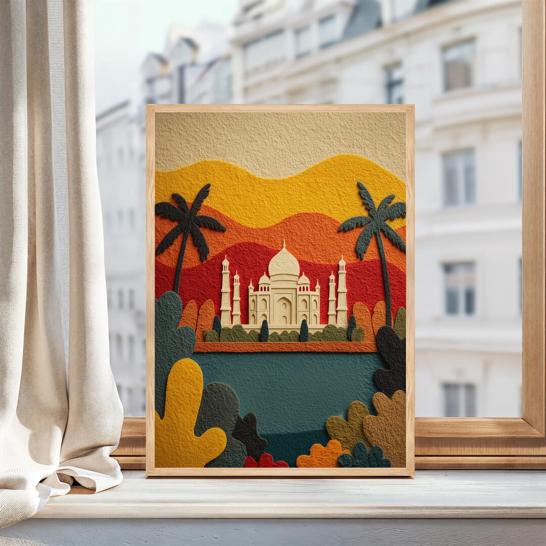 Taj Mahal Printable Wall Art, India Travel Poster (digital Download) - Etsy