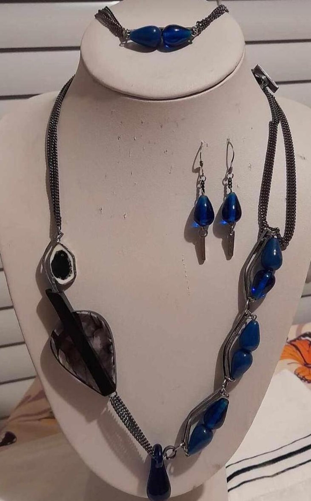 Anne Marie Chagnon Signed Modernist Full Parure Including Necklace ...