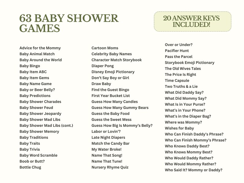 Guess How Much I Love You Baby Shower Games Bundle for Big Little ...