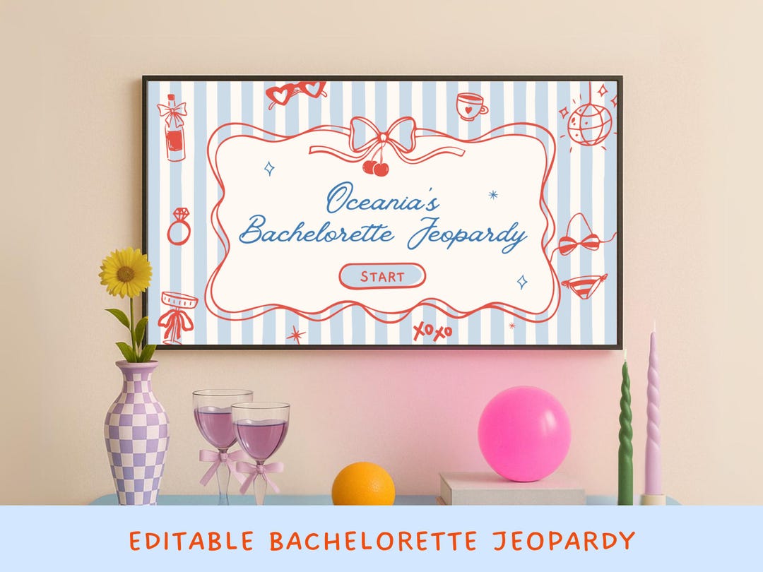 Bachelorette Jeopardy Party Games for Hen Party Editable Bridal ...