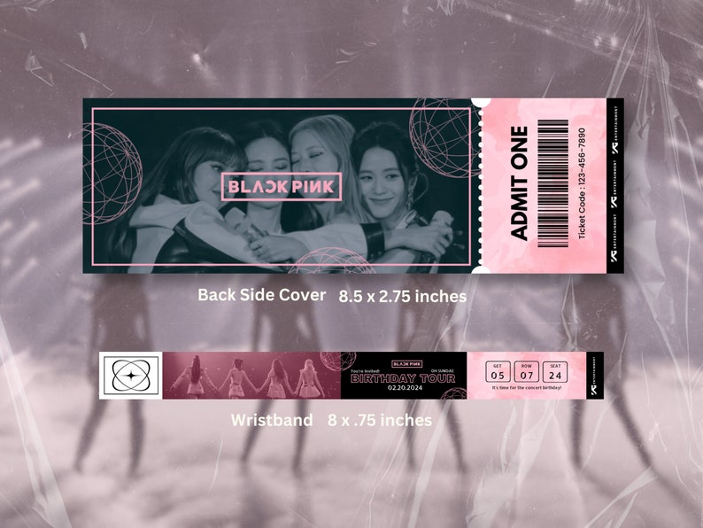 Blackpink Birthday Ticket Invitation for Blink Party Invites Fully ...