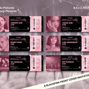 Blackpink Birthday Ticket Invitation for Blink Party Invites Fully ...