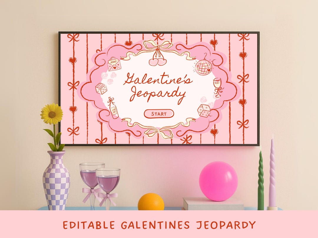Galentines Day Jeopardy Games Valentines Day Party Editable Jeopardy ...