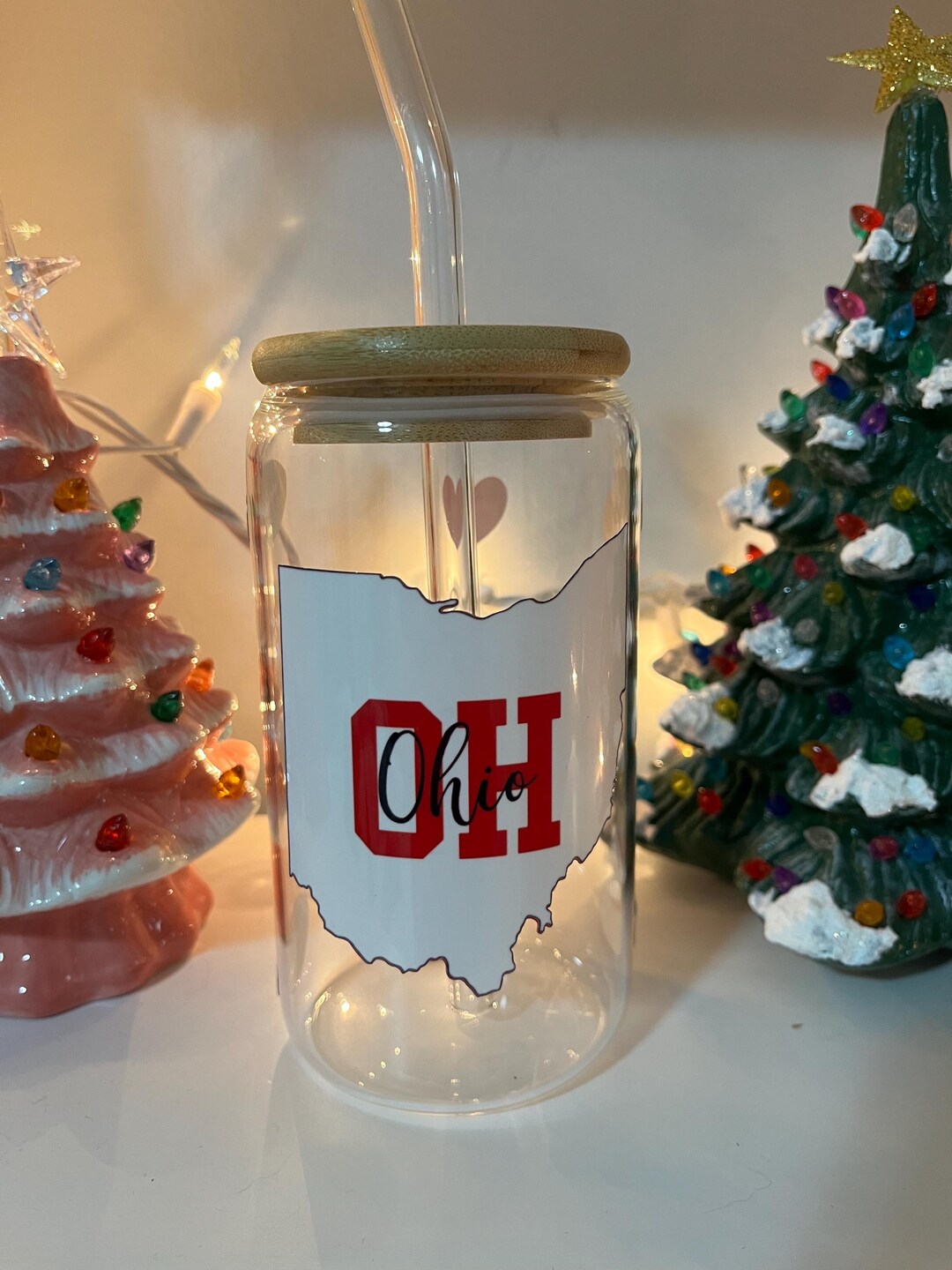 Ohio State Football 16oz Glass Cup - Etsy