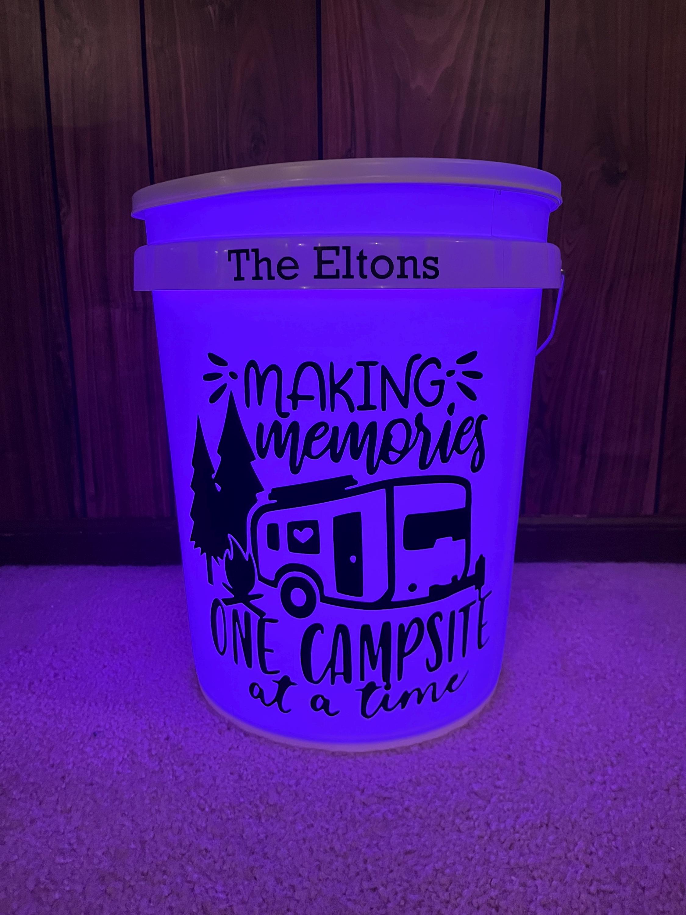 Light up Camping Bucket - Decal & Light Only - Etsy