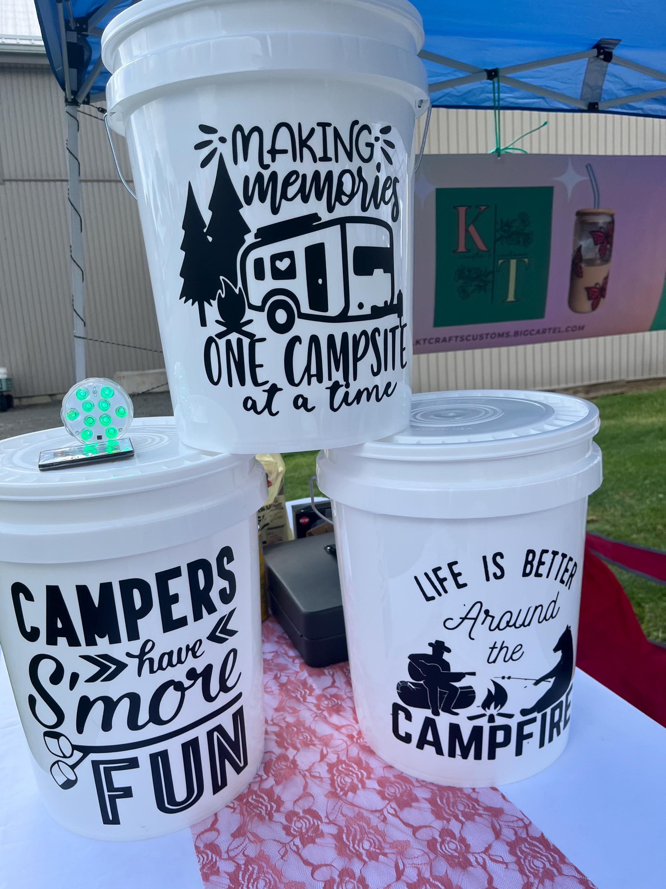 Light up Camping Bucket - Decal & Light Only - Etsy