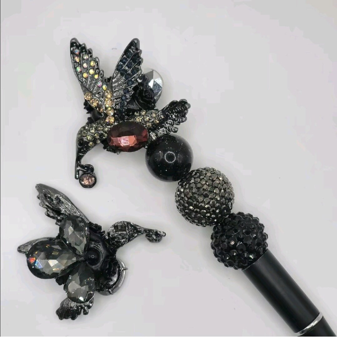 Fancy Custom Beaded Pen With Topper - Etsy
