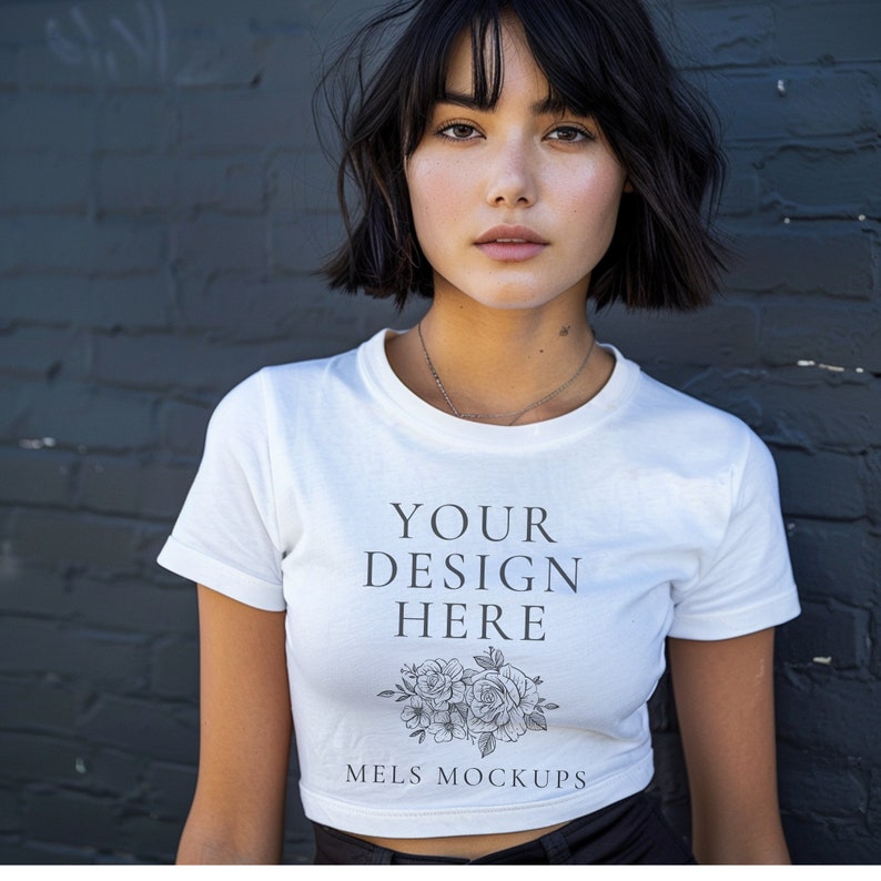 Crop Top Mockup Bundle, Aesthetic Y2k Baby Tee Mocks Collection ...