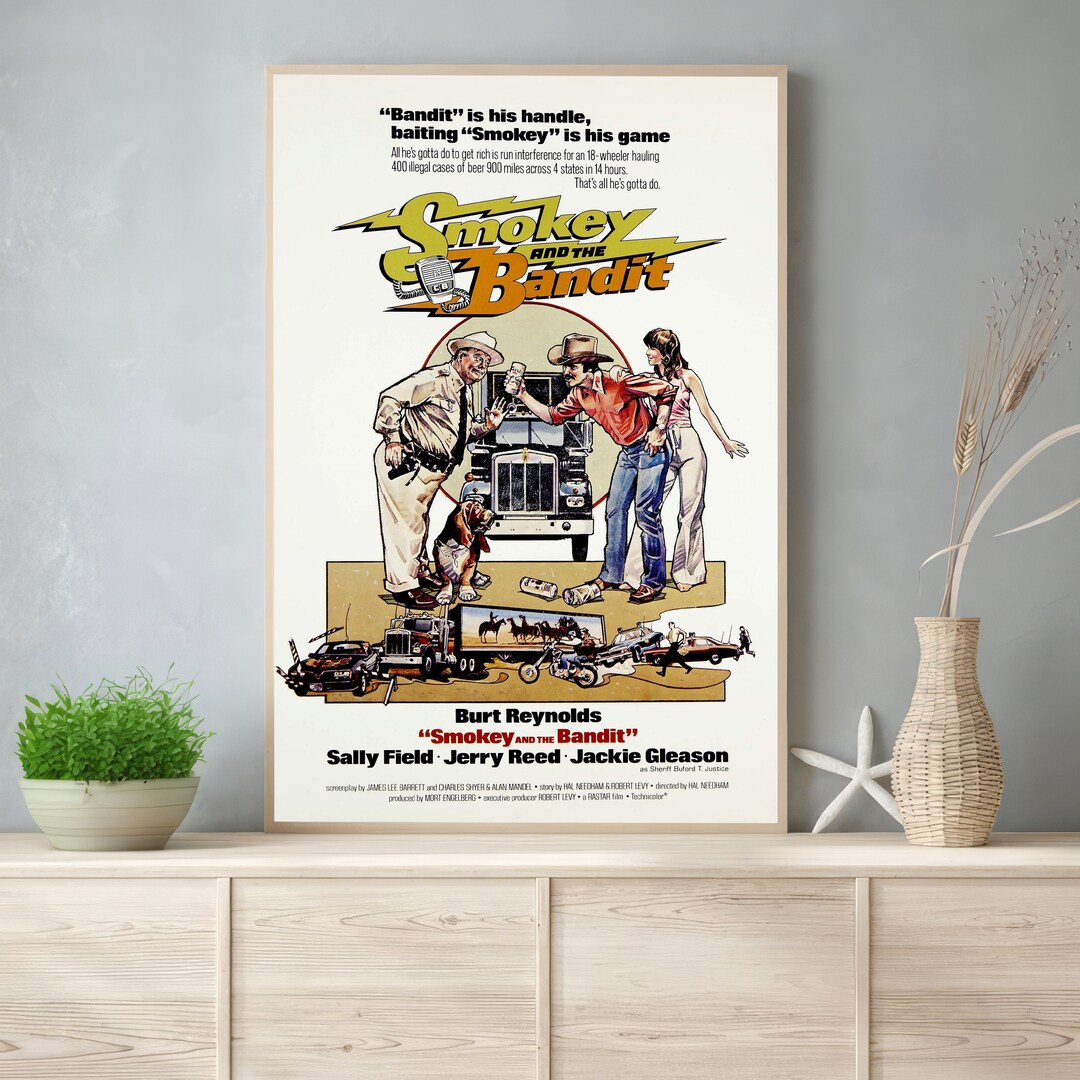 Smokey and the Bandit Movie Poster 1977 Film Room Decor Wall Art Poster ...