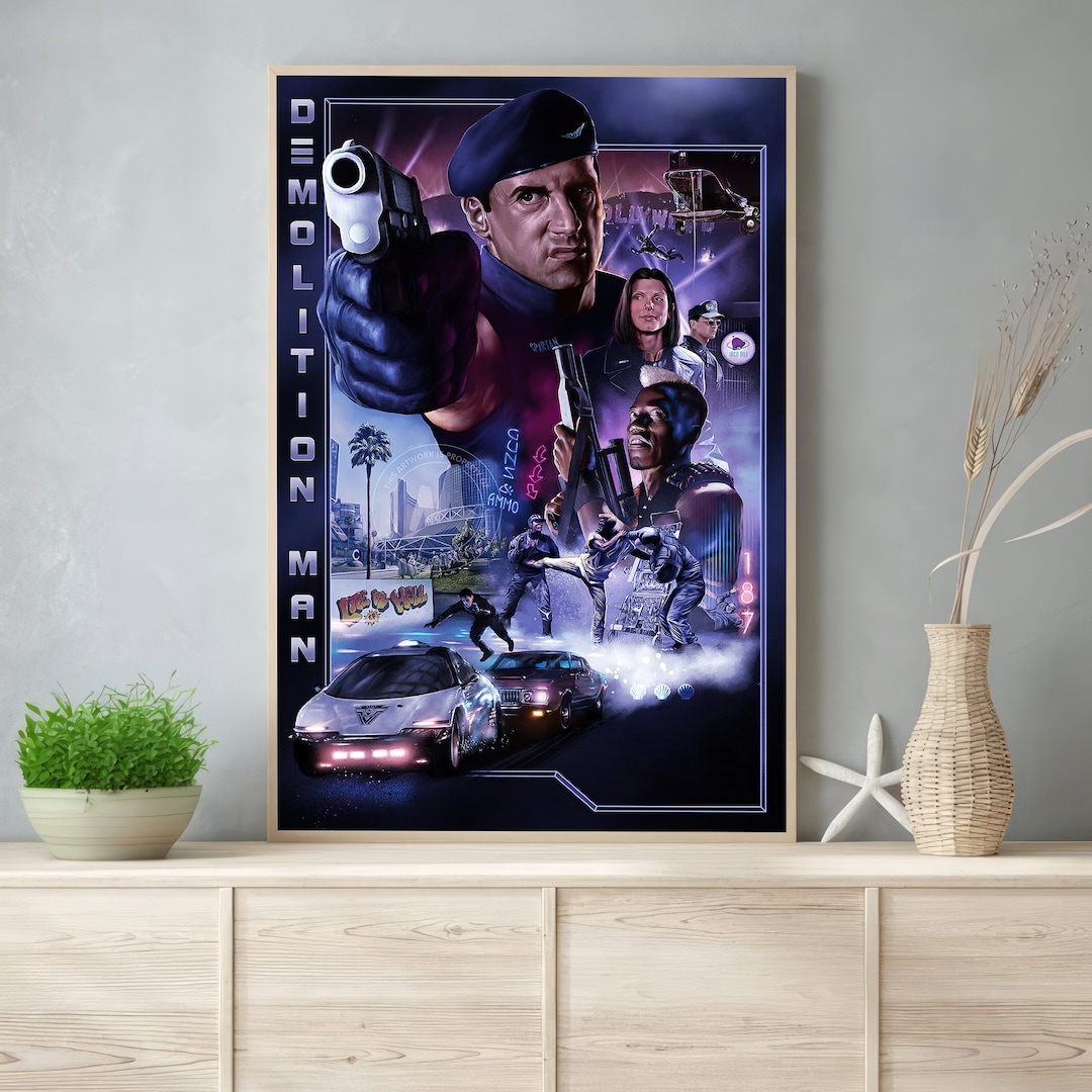 Demolition Man Movie Poster 1993 Film Room Decor Wall Art Poster Gift ...