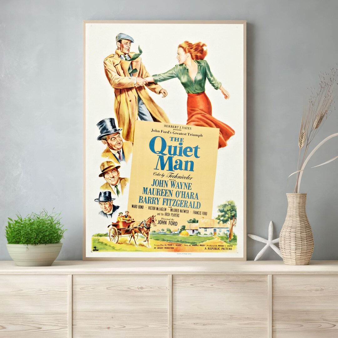 The Quiet Man Movie Poster 1952 Film Room Decor Wall Art Poster Gift ...