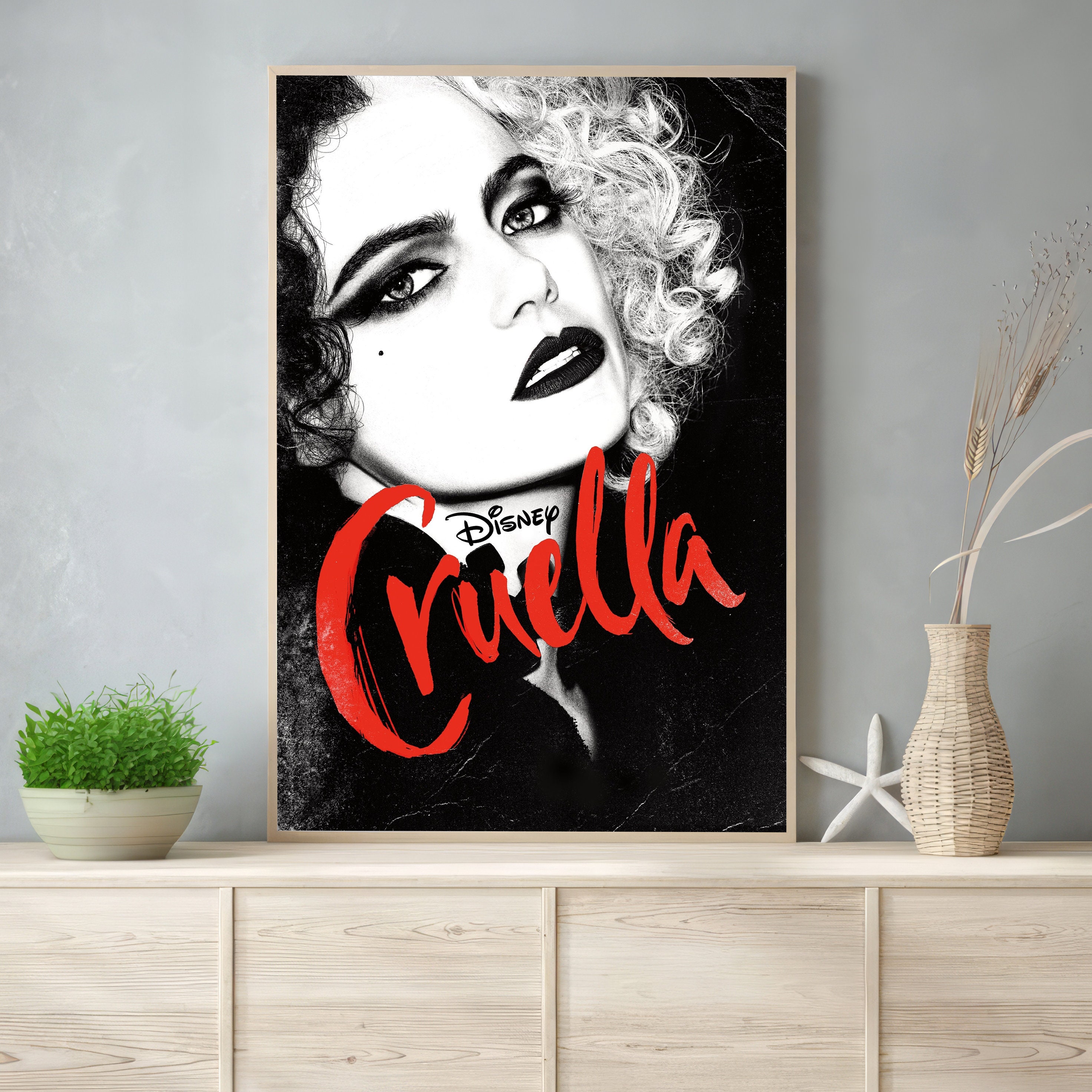 Cruella Movie Poster 2021 Film Room Decor Wall Art Poster Gift Canvas ...