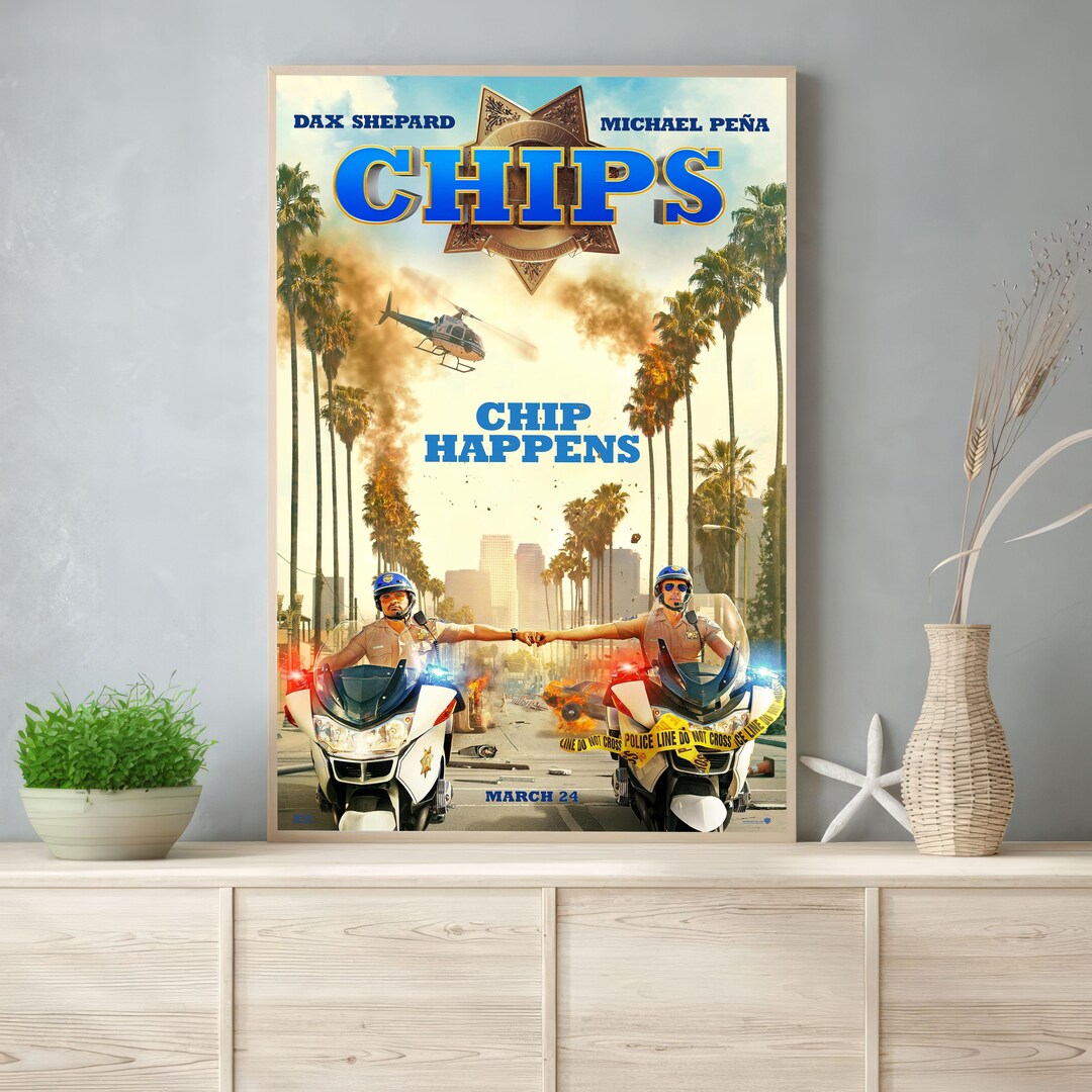 Chips Movie Poster 2017 Film Room Decor Wall Art Poster Gift Canvas ...