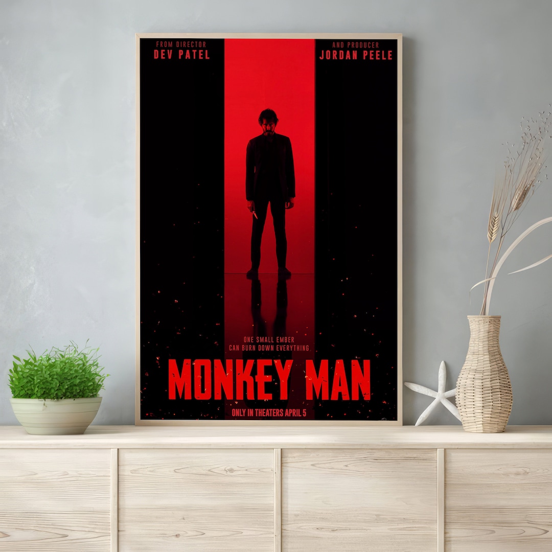 Monkey Man Movie Poster 2024 Film Room Decor Wall Art Poster Gift ...