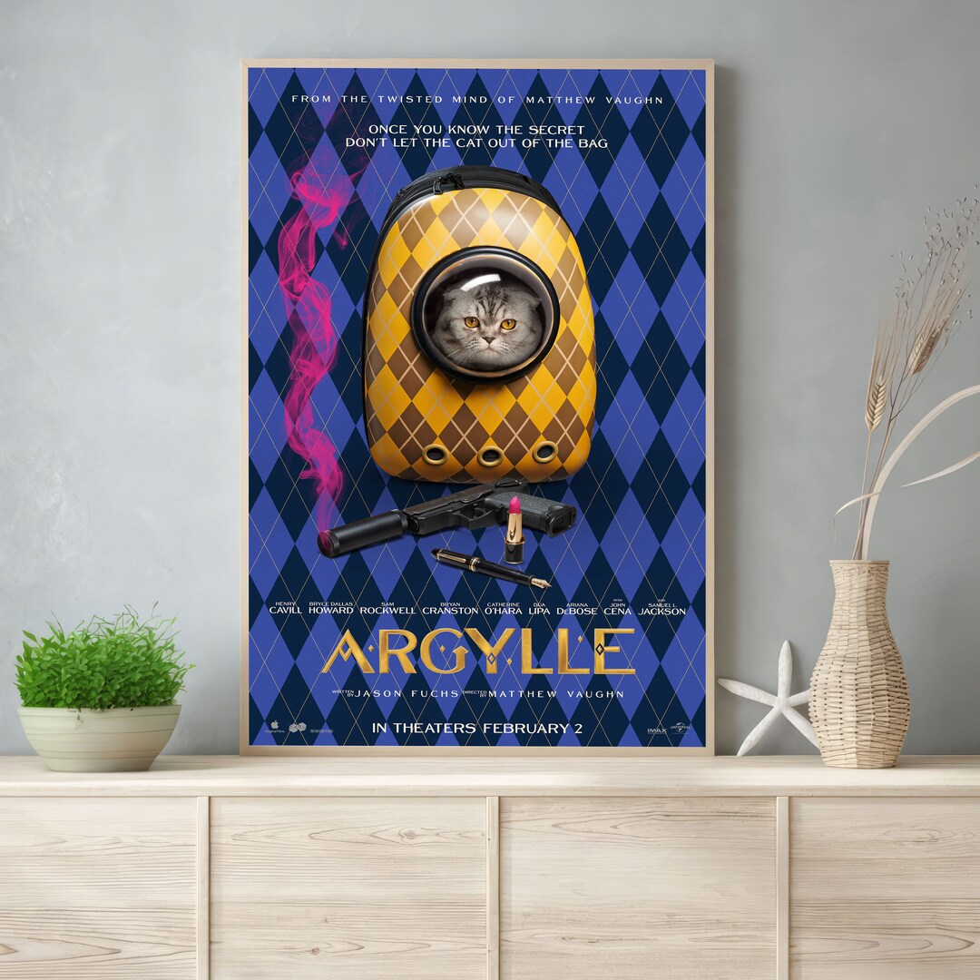 Argylle Movie Poster 2024 Film Room Decor Wall Art Poster Gift Canvas ...