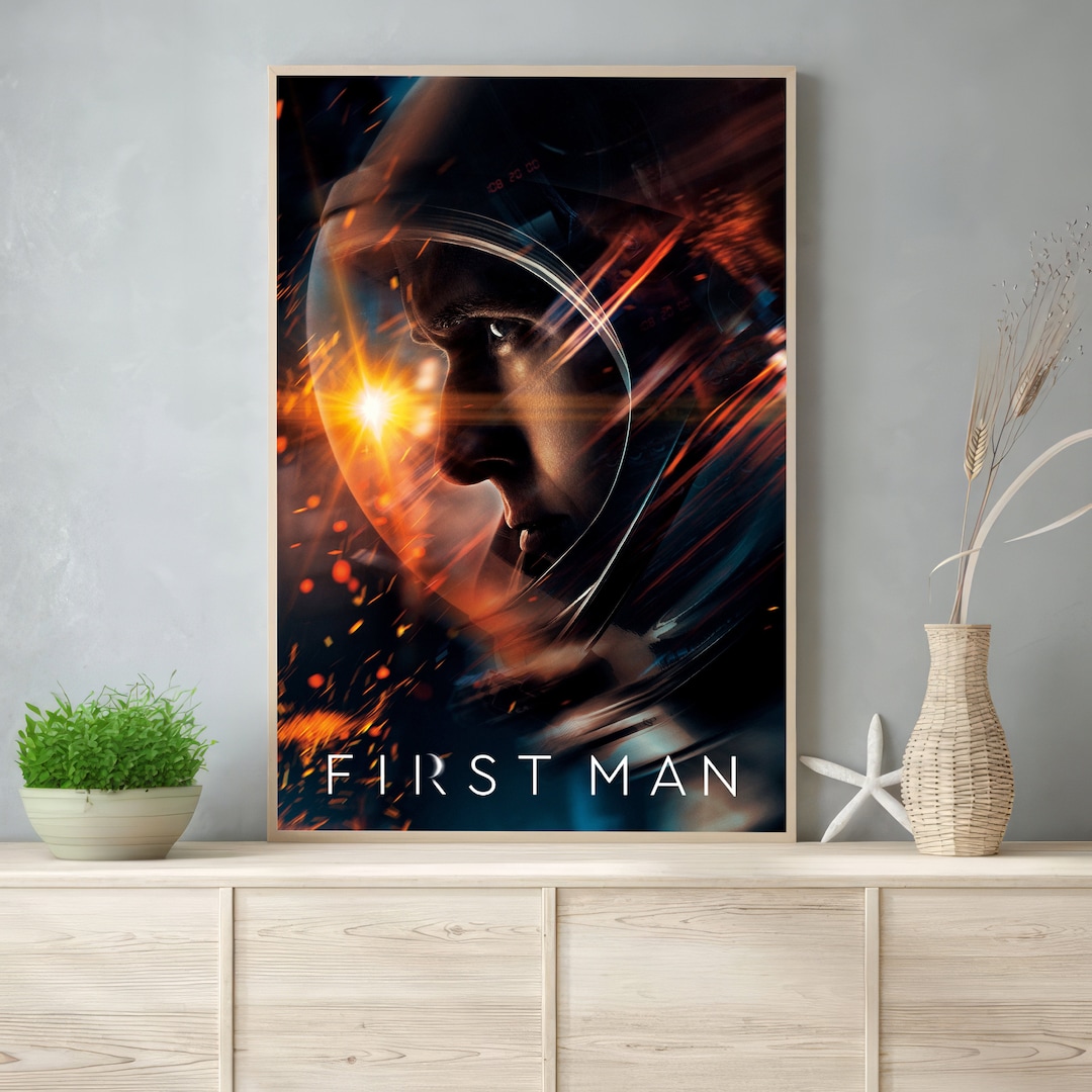 First Man Movie Poster 2018 Film Room Decor Wall Art Poster Gift Canvas ...