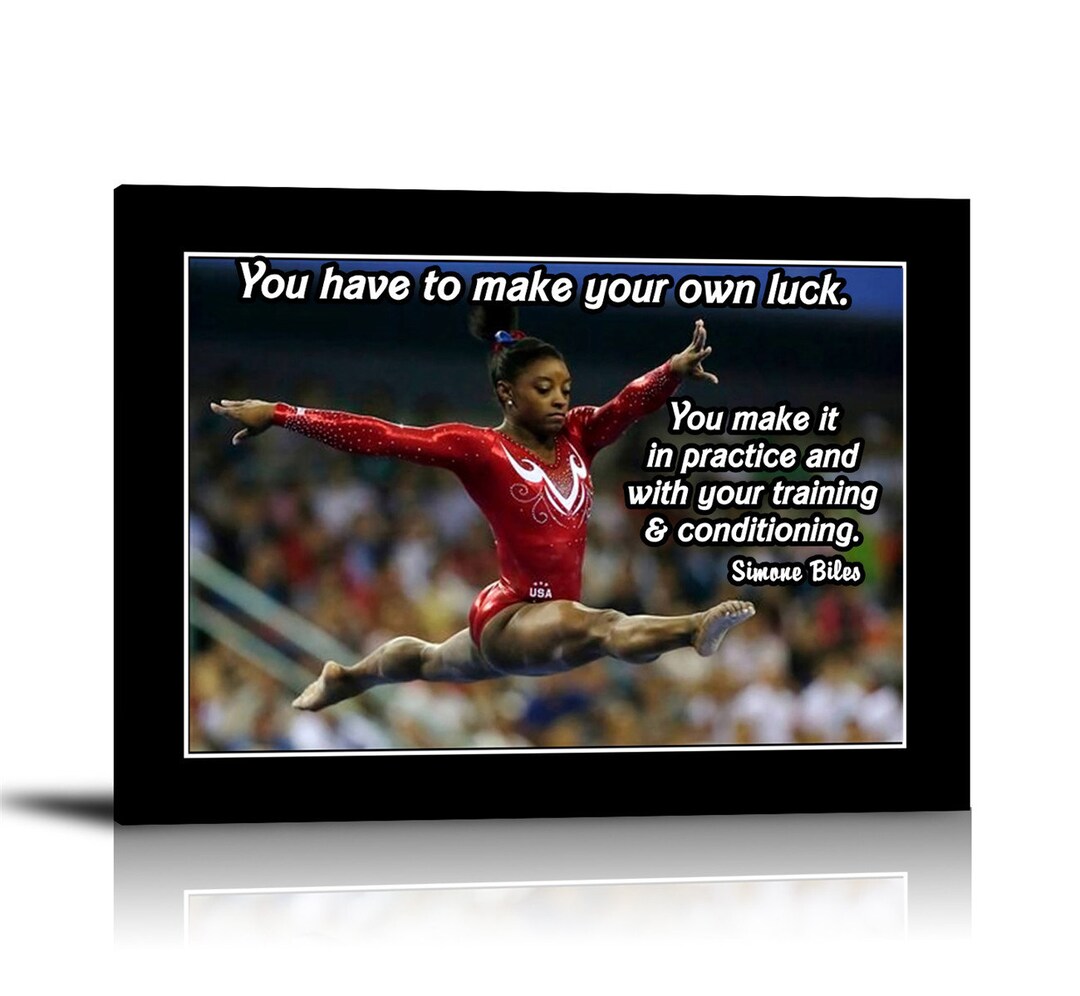 Simone Biles 'luck' Competitive Gymnastics Sports Motivational Posters ...