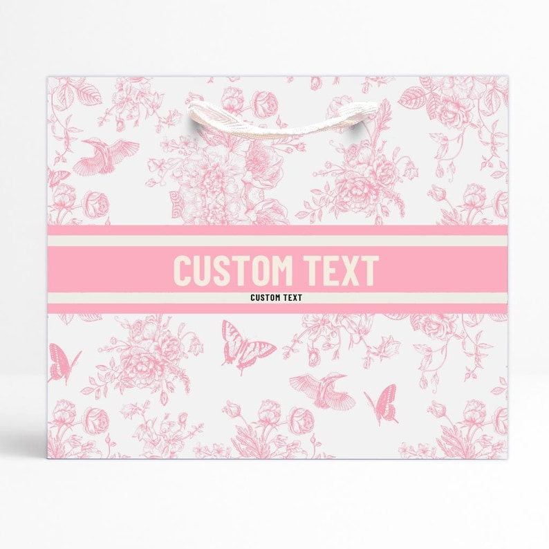 Custom Toile Gift Bags | Personalized | Wedding | Bridesmaid Proposal ...