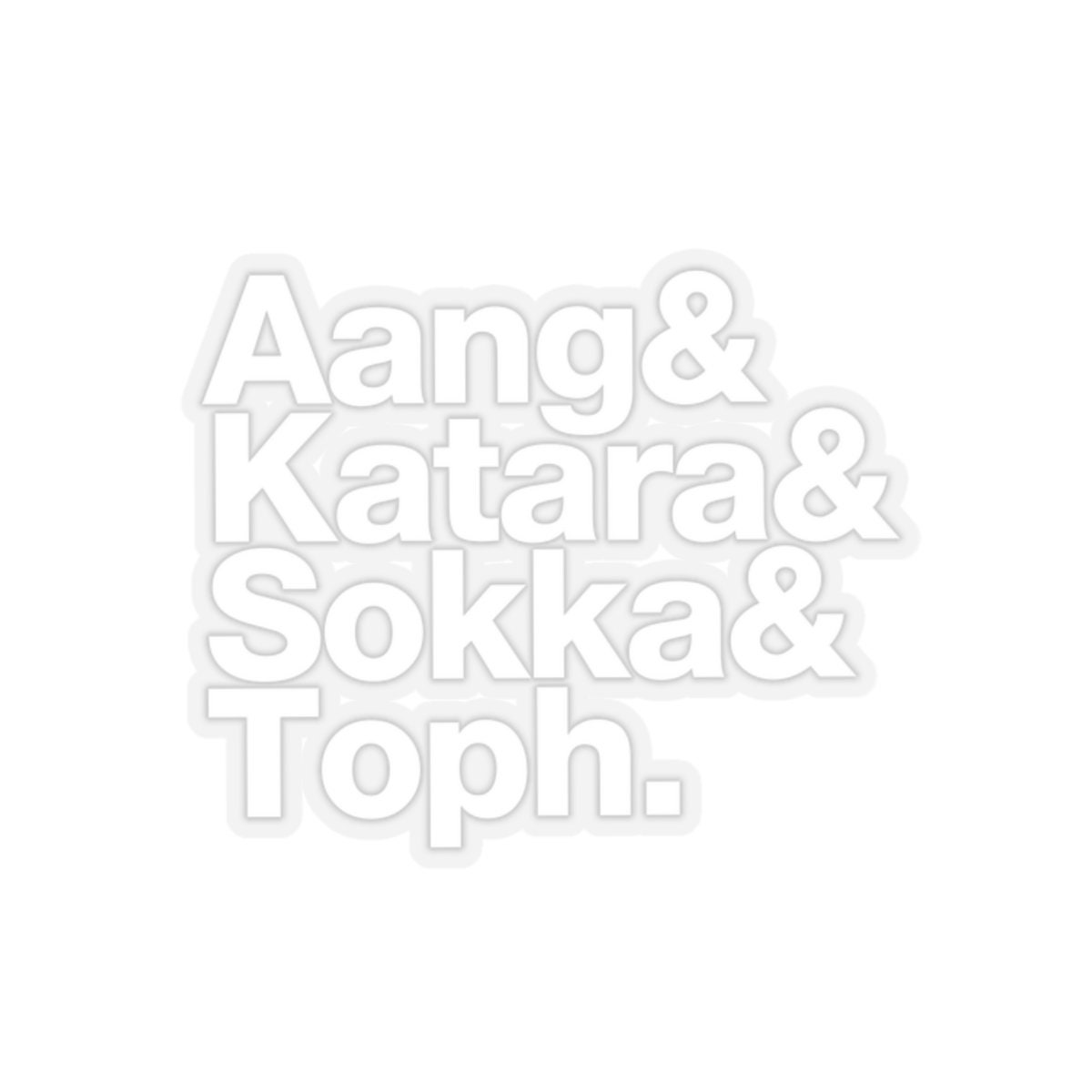 Aang Katara Sokka Toph Transparent Sticker Avatar the Last Airbender ...