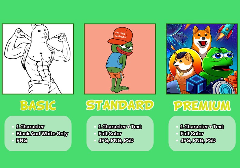 Meme Memecoin Art Custom Memecoin Cartoon Memecoin Cryptocurrency ...