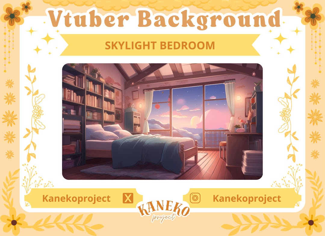 Background for Twitch | Skylight Bedroom | Rain Ambiance | Vtuber Background | Seamless Loop ...