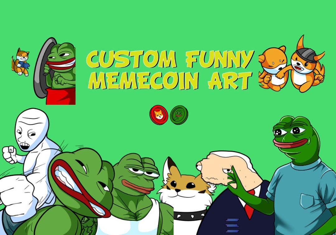 Meme Memecoin Art Custom Memecoin Cartoon Memecoin Cryptocurrency ...