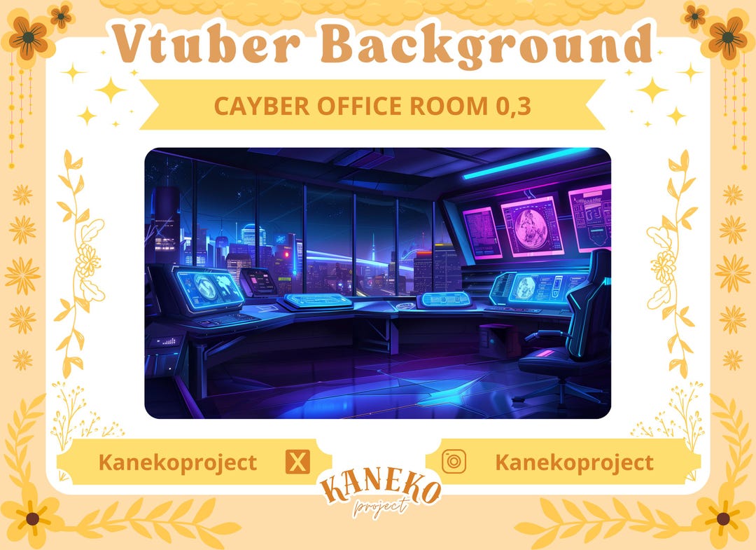 Cyber Game Room Background Asset, BGM Background, Stream Overlay ...